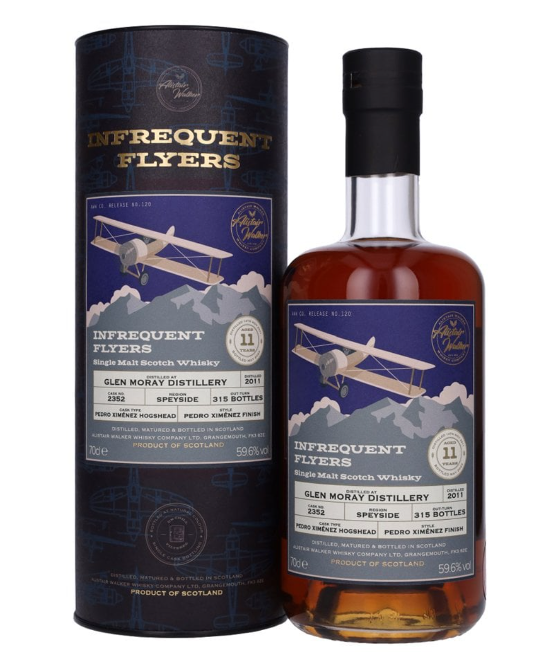 Glen Moray 11 Year Old 2011 Infrequent Flyers PX cask Single Malt Scot ...