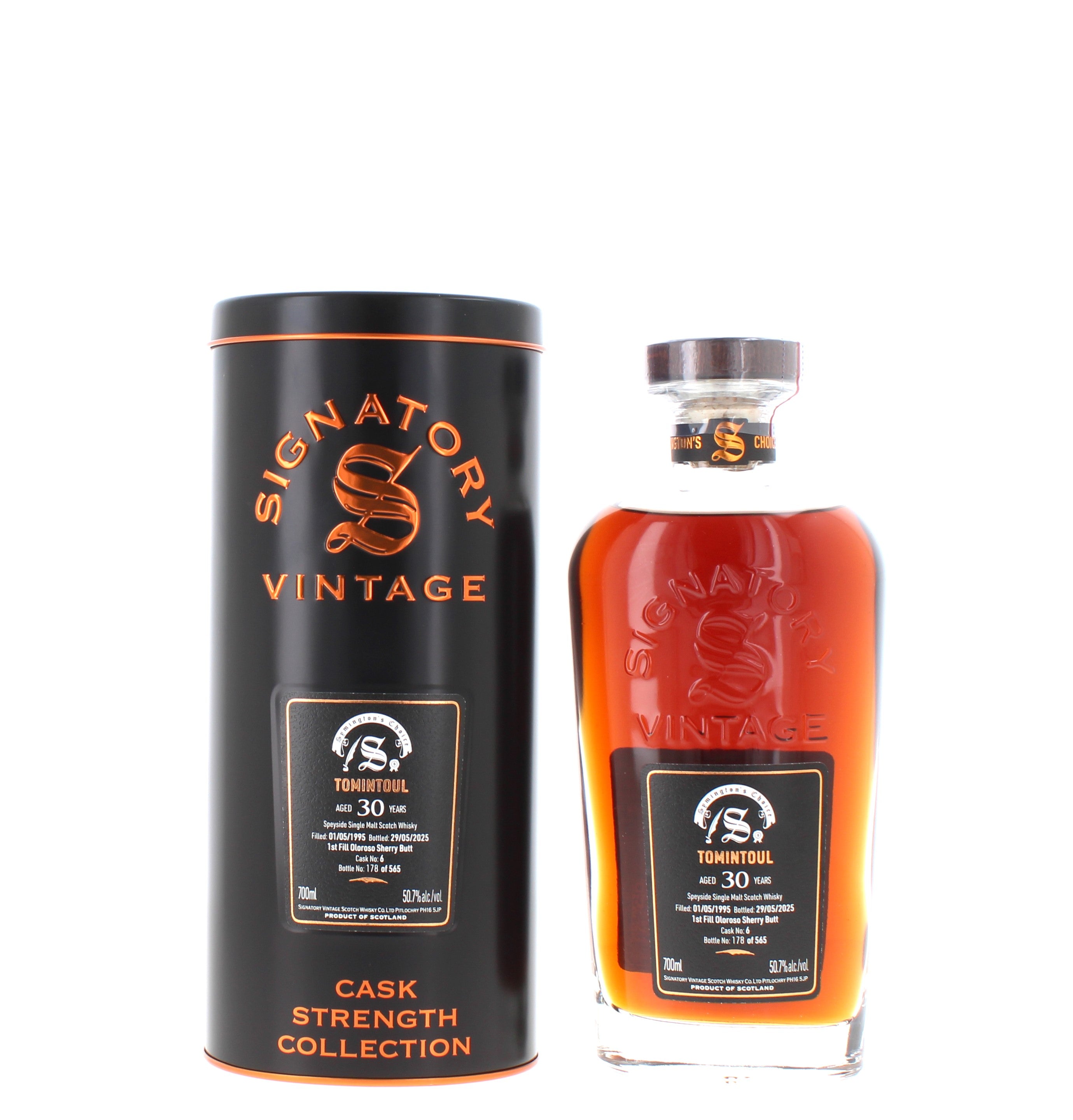 Tomintoul 30 Year Old 1995 #6 Symington's Choice Single Malt - 70cl 50 ...