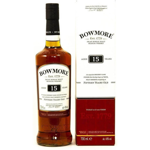 Bowmore 15 Year Old Single Malt Scotch Whisky - 70cl 43% – The Really ...